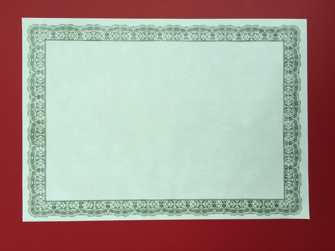 A4 Inner Core Blank Certificate Honorary Qualification Training ...