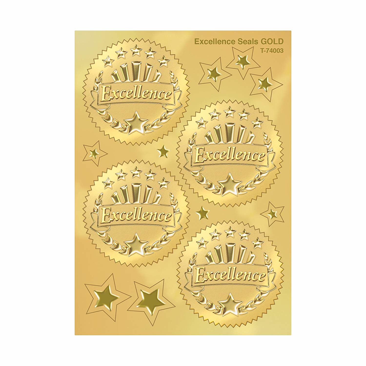 2" Diameter Gold Foil Seals , Professional Gold Seal Stickers For ...