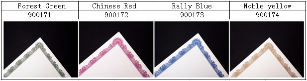 Printable Blank Certificate Paper , Green Color Certificate Inner Paper